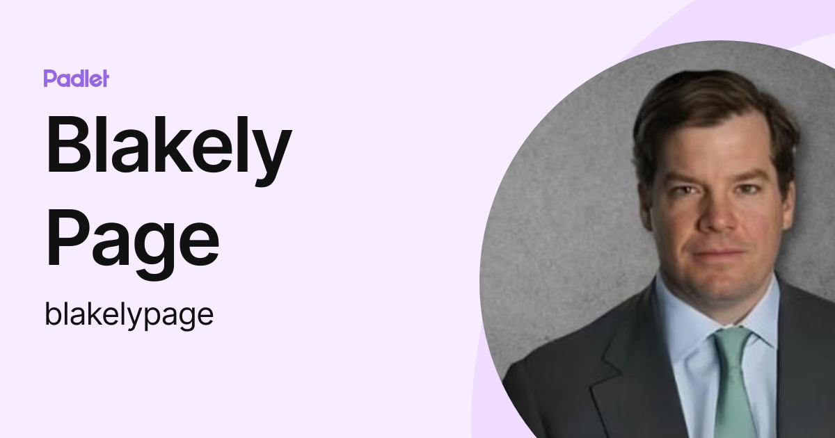 Blakely Page (blakelypage) profile | Padlet