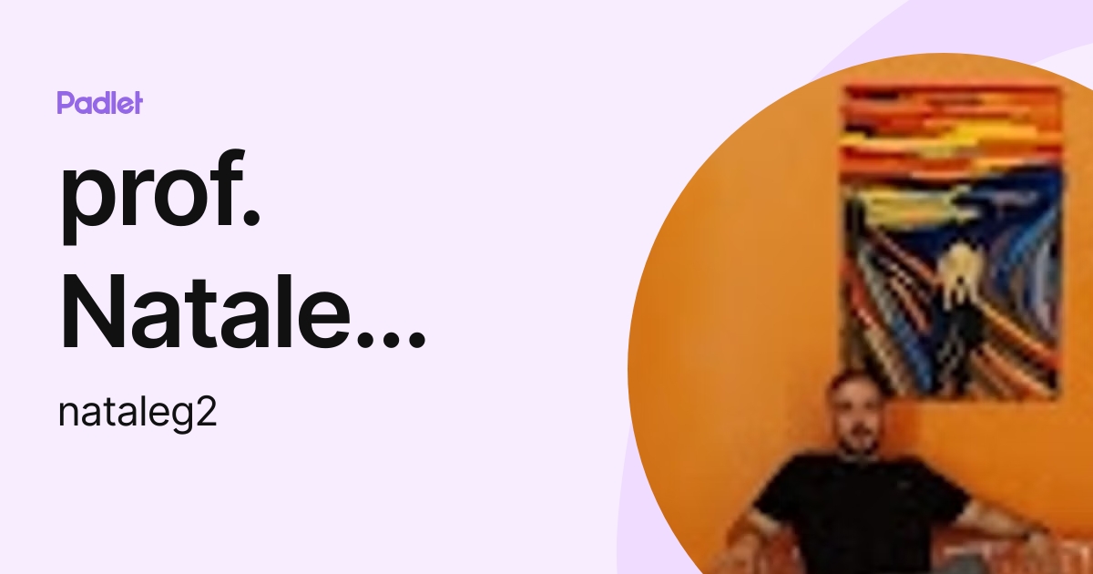 prof. Natale Gaetano (nataleg2) profile | Padlet