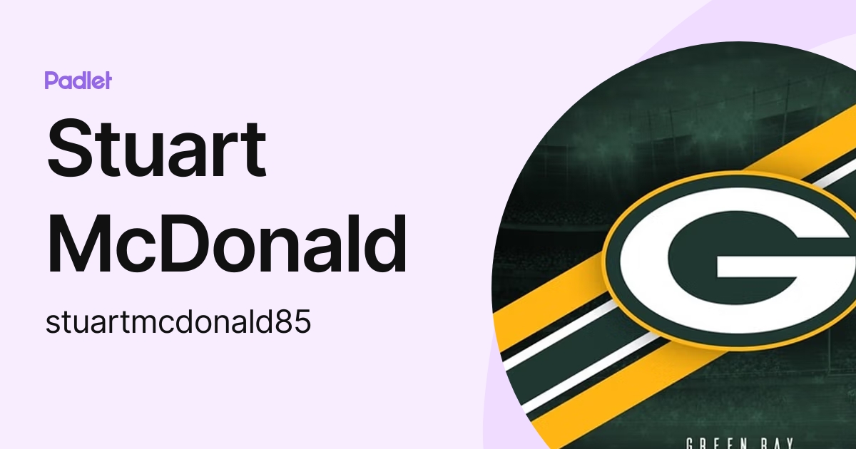 Stuart McDonald (stuartmcdonald85) profile | Padlet