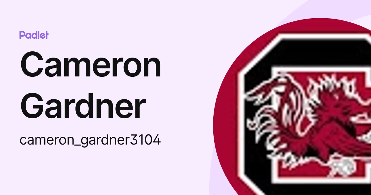 Cameron Gardner (cameron_gardner3104) profile | Padlet