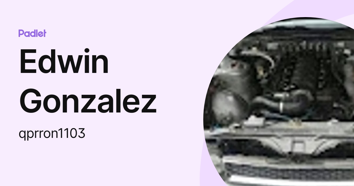 Edwin Gonzalez (qprron1103) profile | Padlet