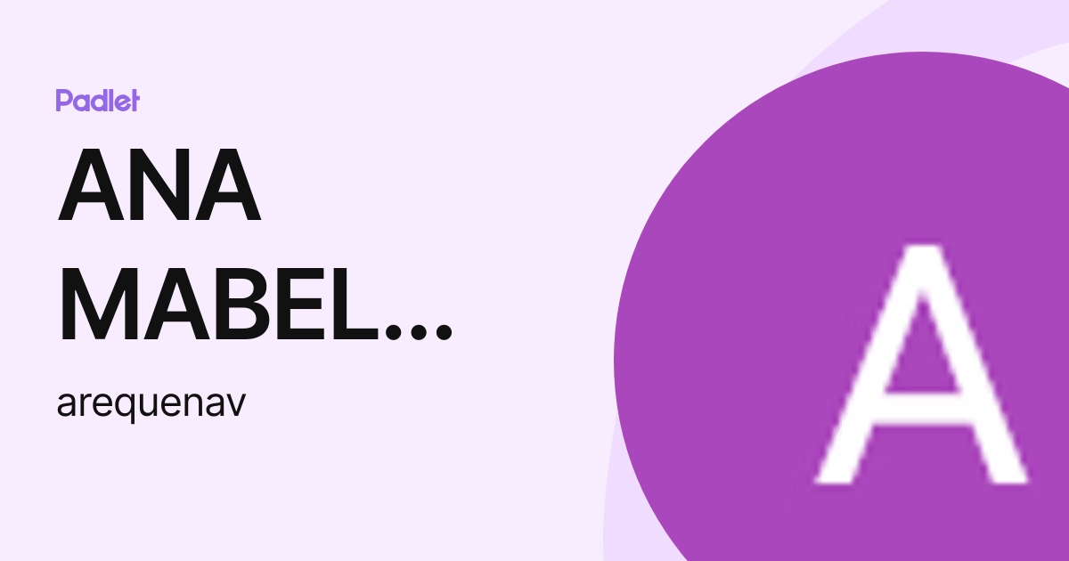 ANA MABEL REQUENA VERA (arequenav) profile | Padlet