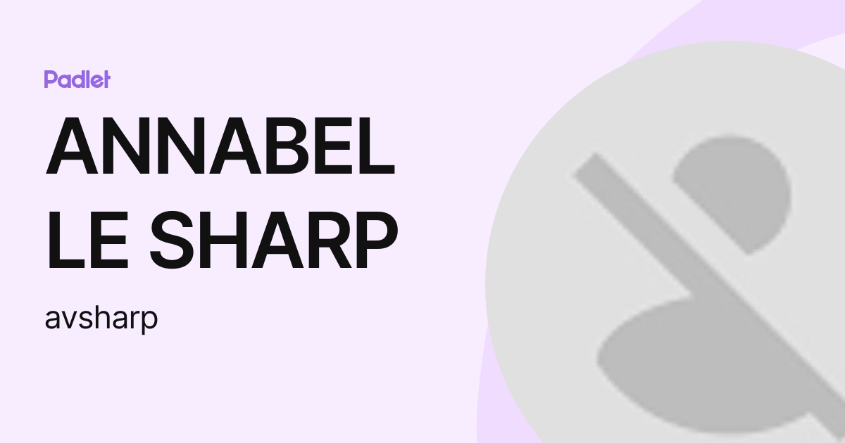 ANNABELLE SHARP (avsharp) profile | Padlet