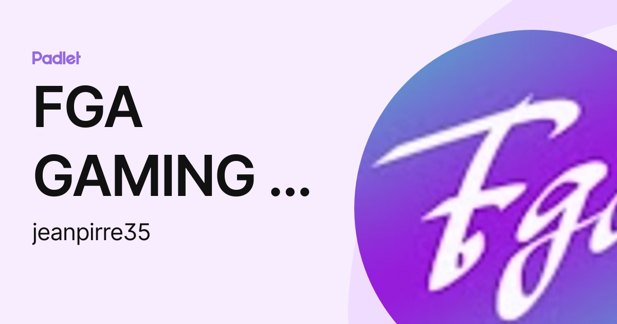 FGA GAMING - BEST OF - BFM FOOT (jeanpirre35) profile | Padlet