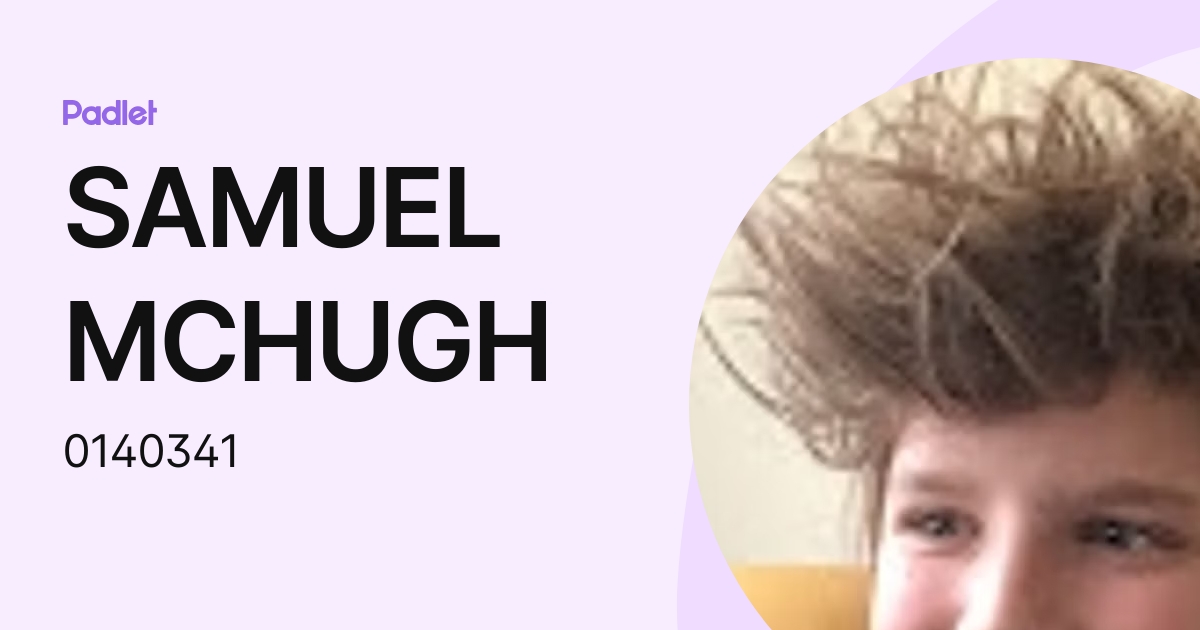 SAMUEL MCHUGH (0140341) profile | Padlet