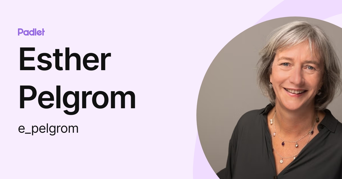 Esther Pelgrom (e_pelgrom) profile | Padlet