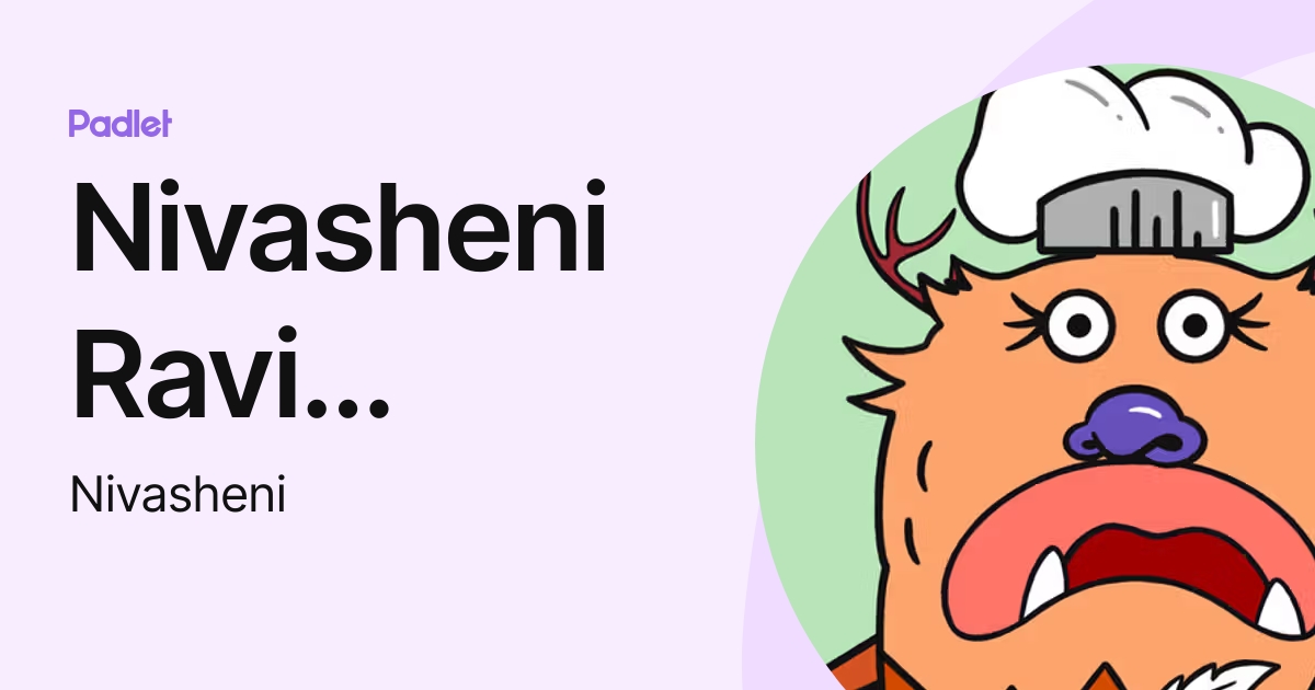 Nivasheni Ravi Chandran (Nivasheni) profile | Padlet