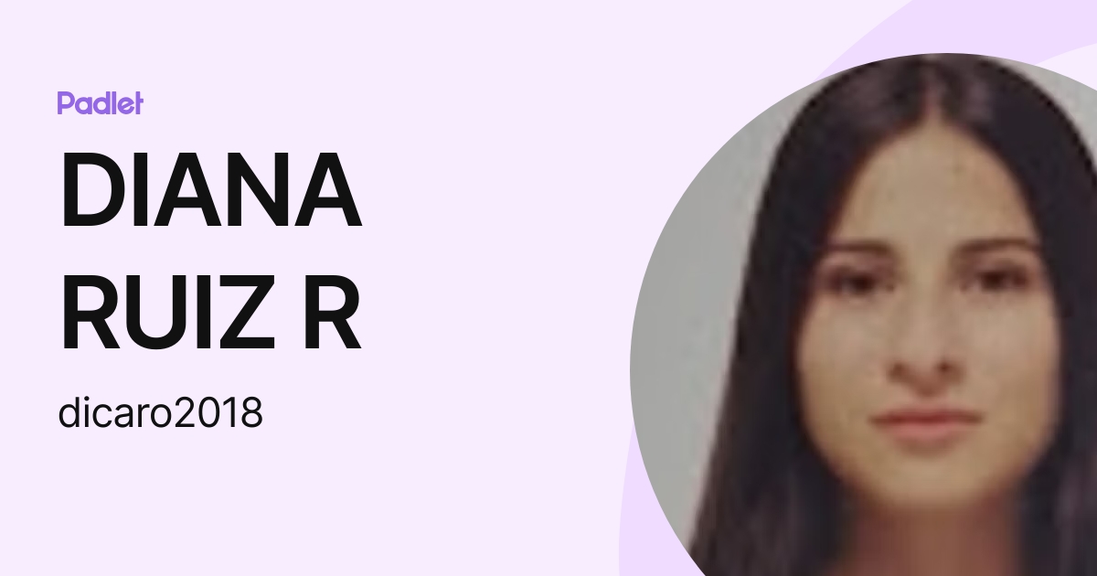 DIANA RUIZ R (dicaro2018) profile | Padlet