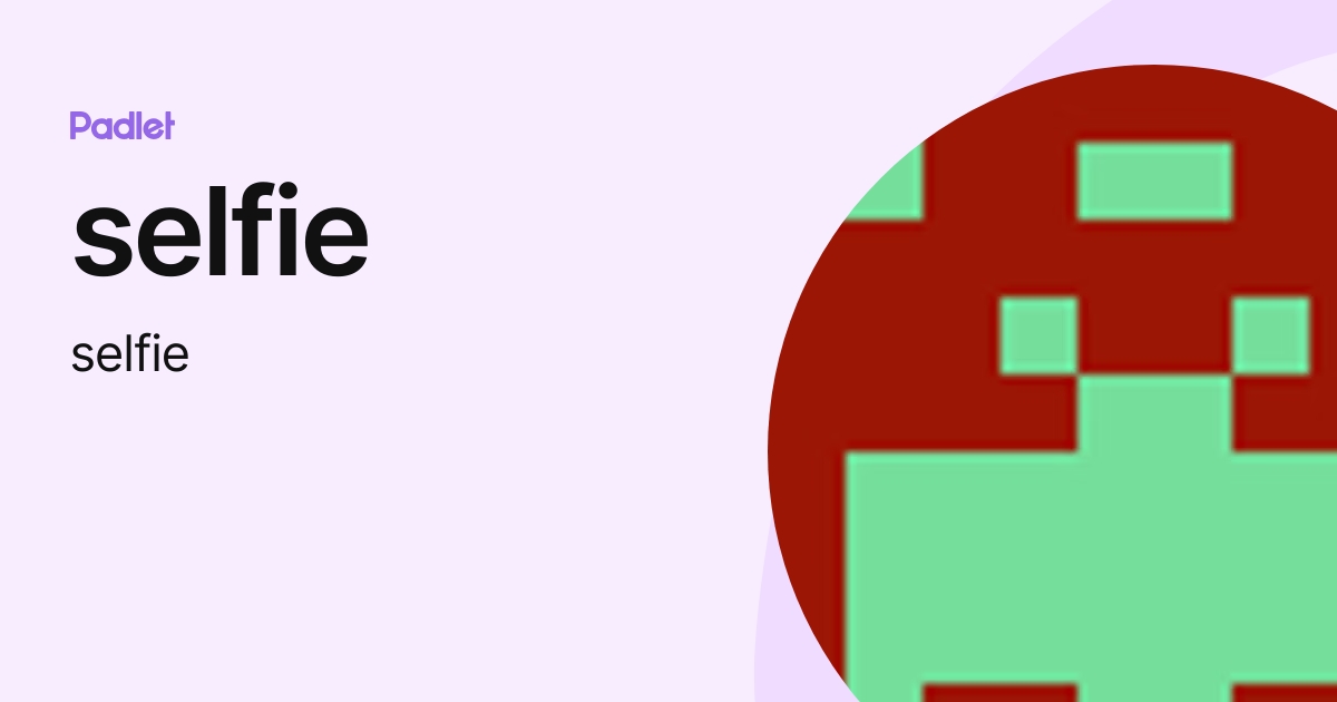 Selfie Selfie Profile Padlet