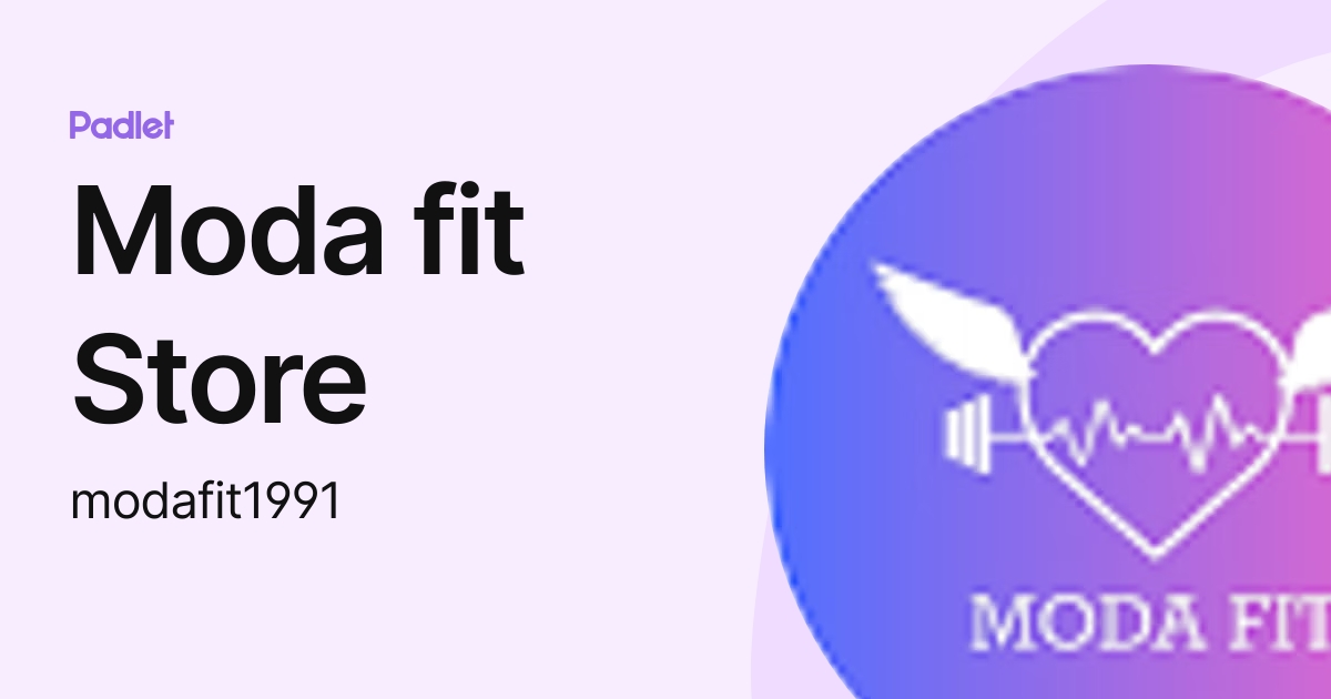 Moda fit Store (modafit1991) profile | Padlet