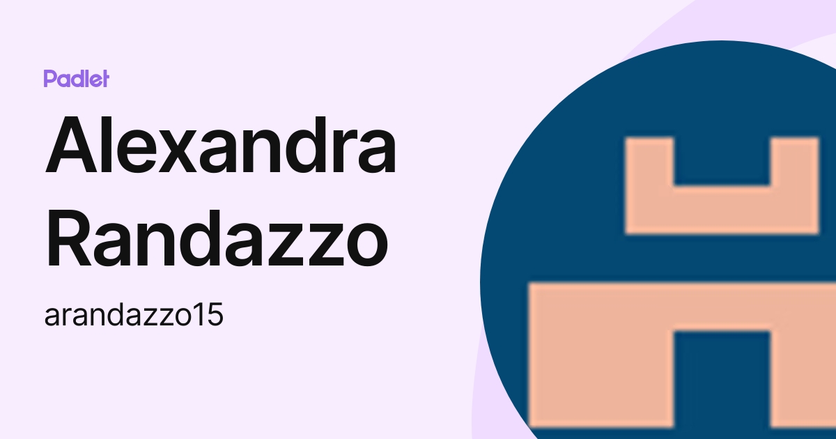 Alexandra Randazzo (arandazzo15) profile | Padlet