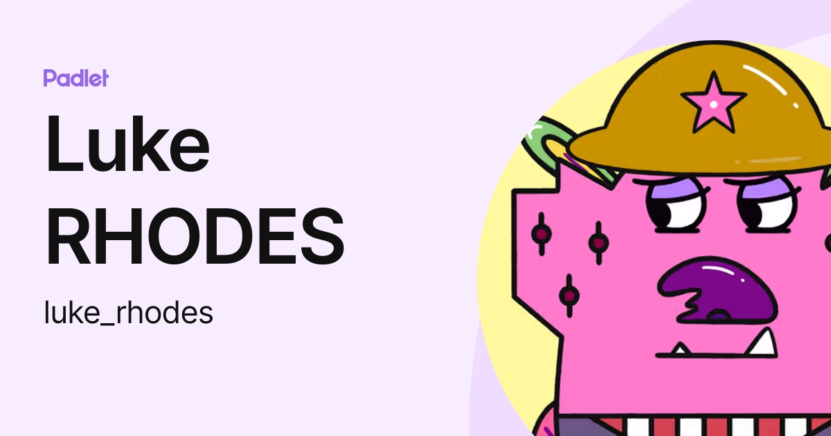 Luke RHODES (luke_rhodes) profile | Padlet