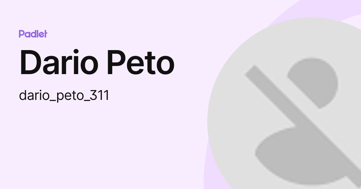 Dario Peto (dario_peto_311) profile | Padlet
