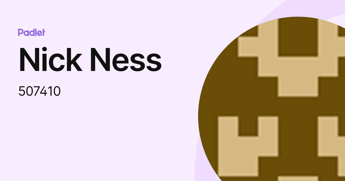 Nick Ness (507410) profile | Padlet