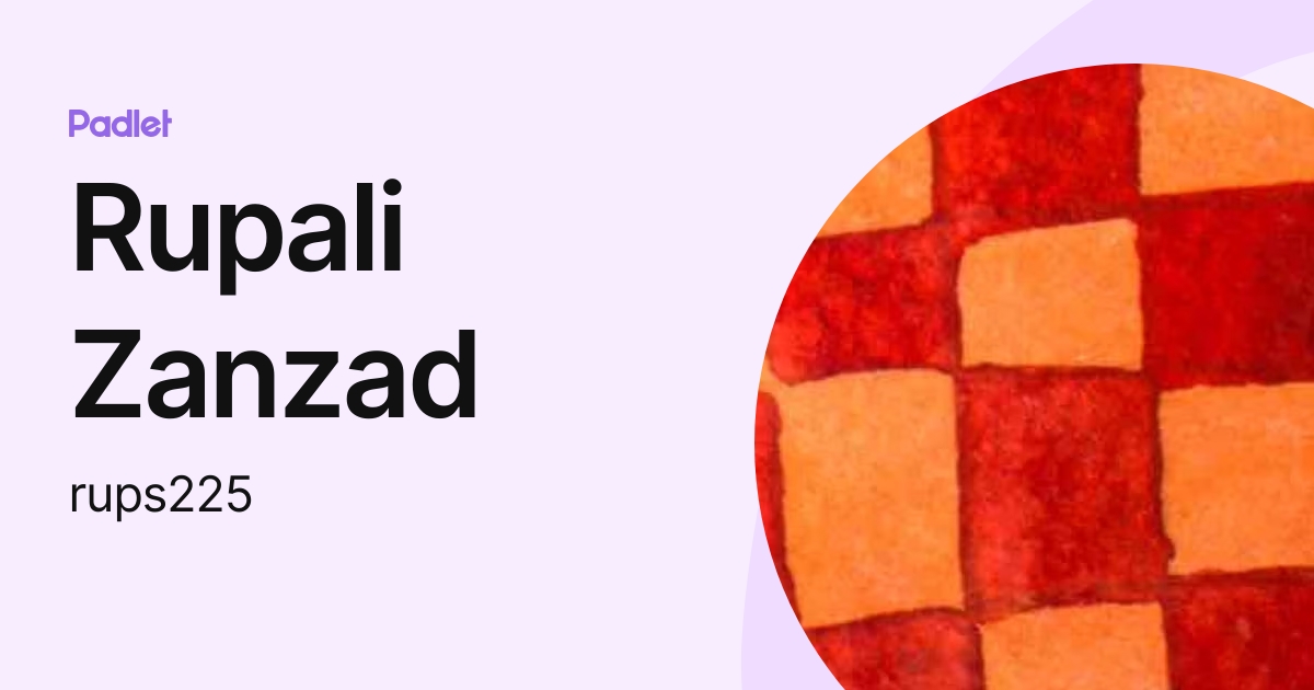 Rupali Zanzad (rups225) profile | Padlet