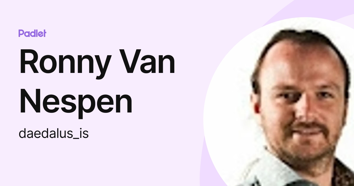 Ronny Van Nespen (daedalus_is) profile | Padlet