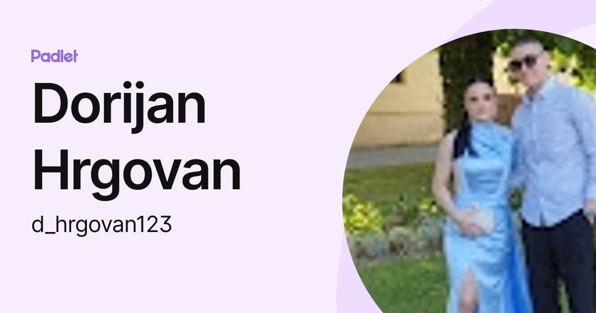 Dorijan Hrgovan (d_hrgovan123) profile | Padlet
