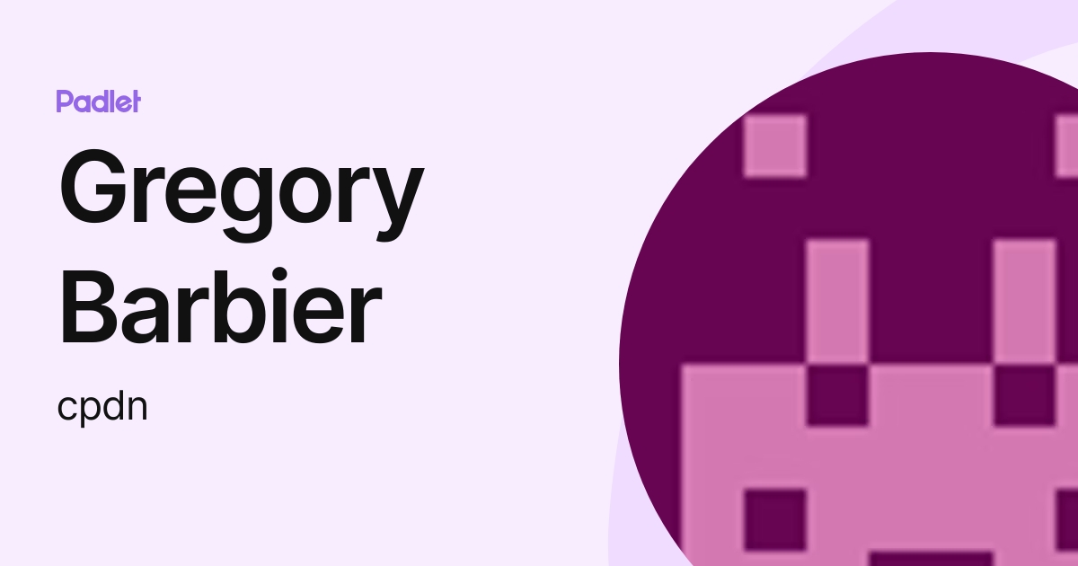Gregory Barbier (cpdn) profile | Padlet
