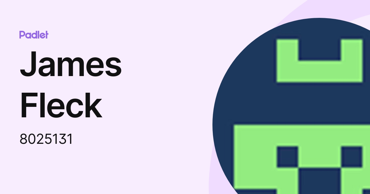 James Fleck (8025131) profile | Padlet