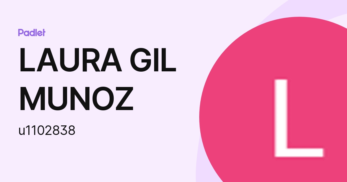 LAURA GIL MUNOZ (u1102838) profile | Padlet