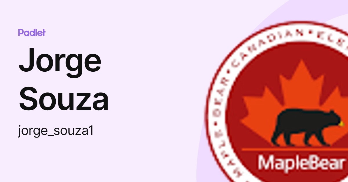 Jorge Souza (jorge_souza1) profile | Padlet