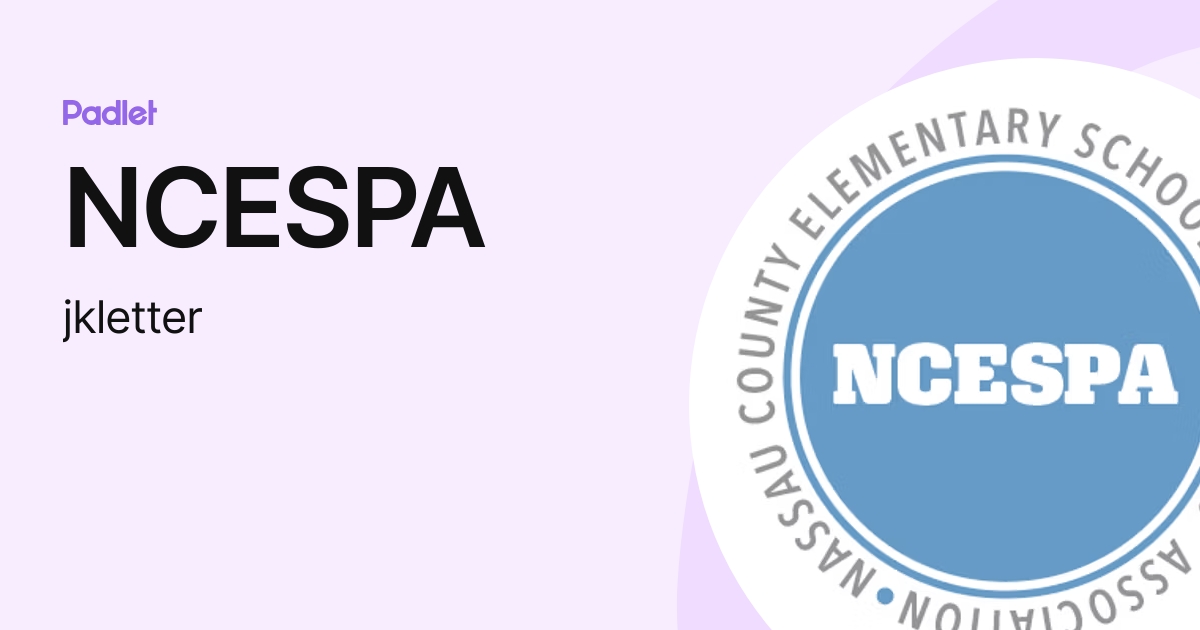 NCESPA (jkletter) profile | Padlet