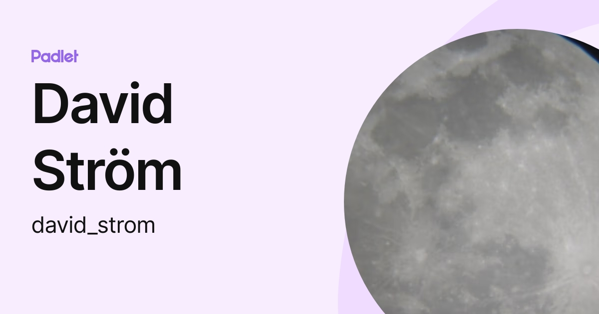 David Ström (david_strom) profil i Padlet