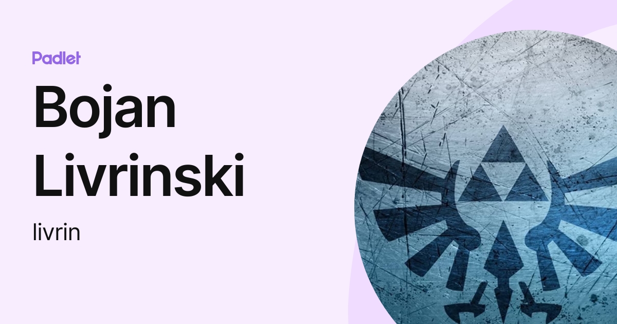 Bojan Livrinski (livrin) profile | Padlet