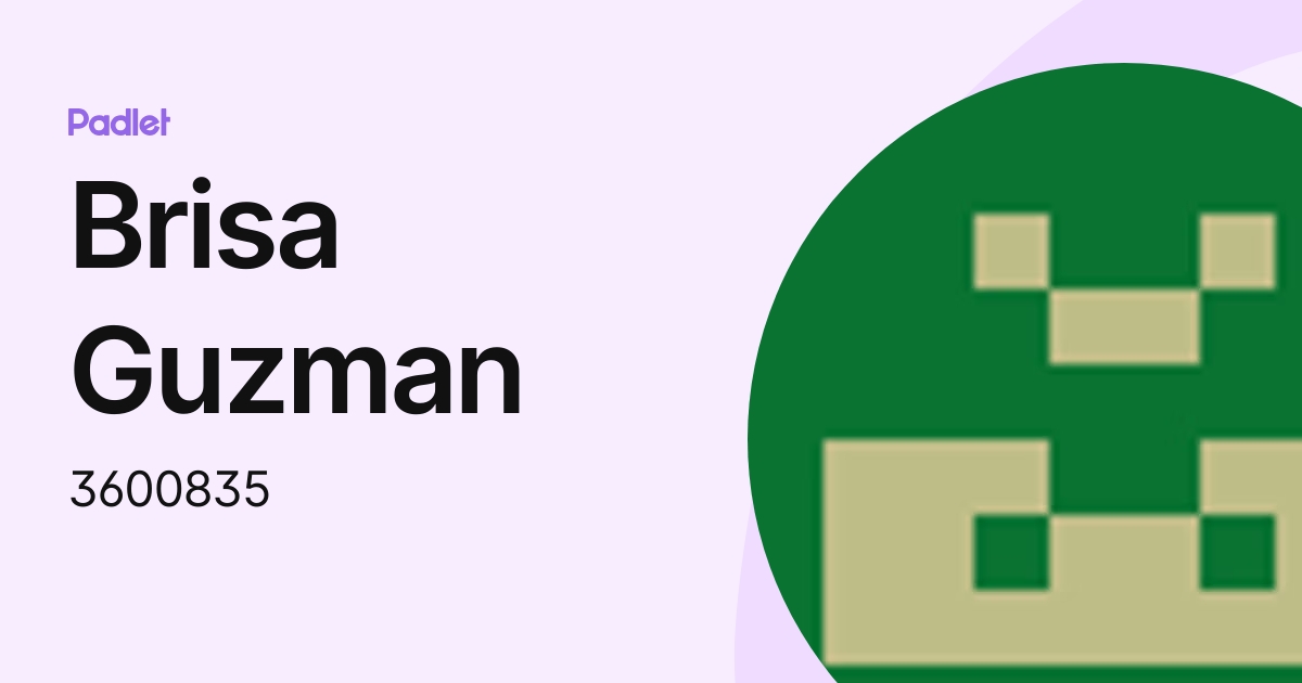 Brisa Guzman (3600835) profile | Padlet