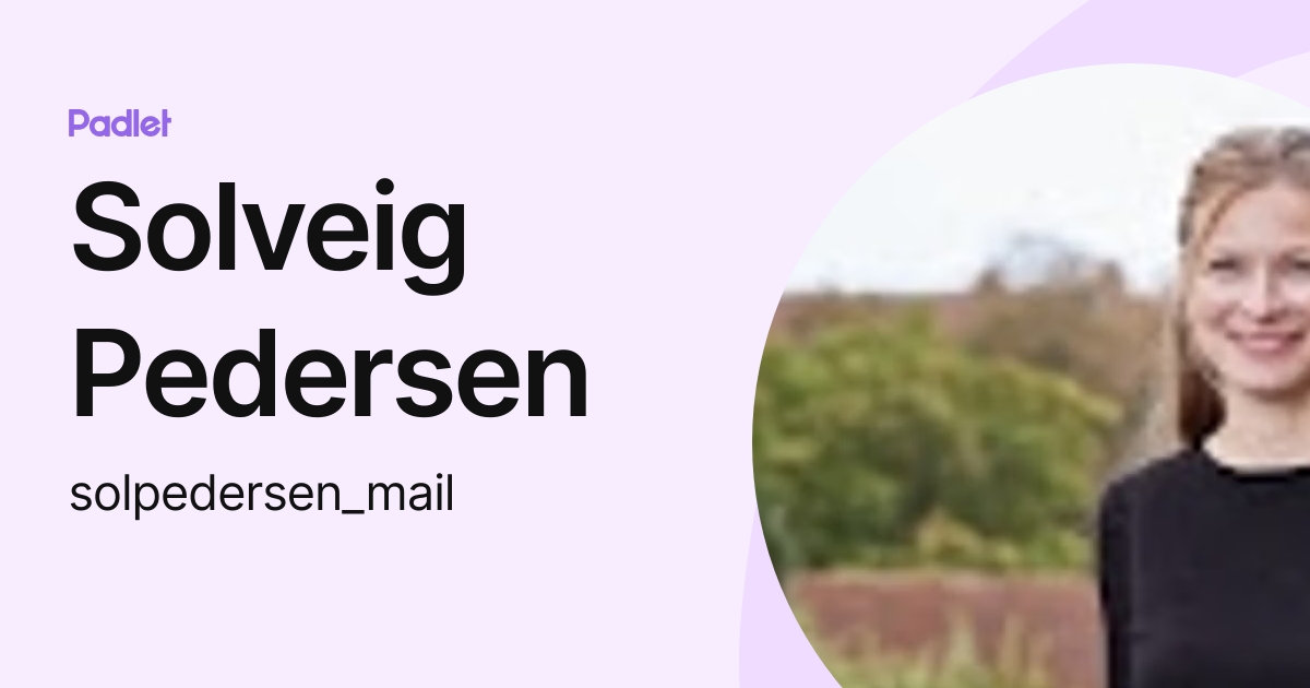 Solveig Pedersen (solpedersen_mail) profile | Padlet