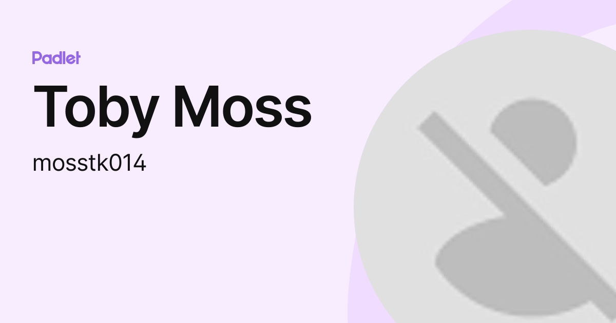 Toby Moss (mosstk014) profile | Padlet