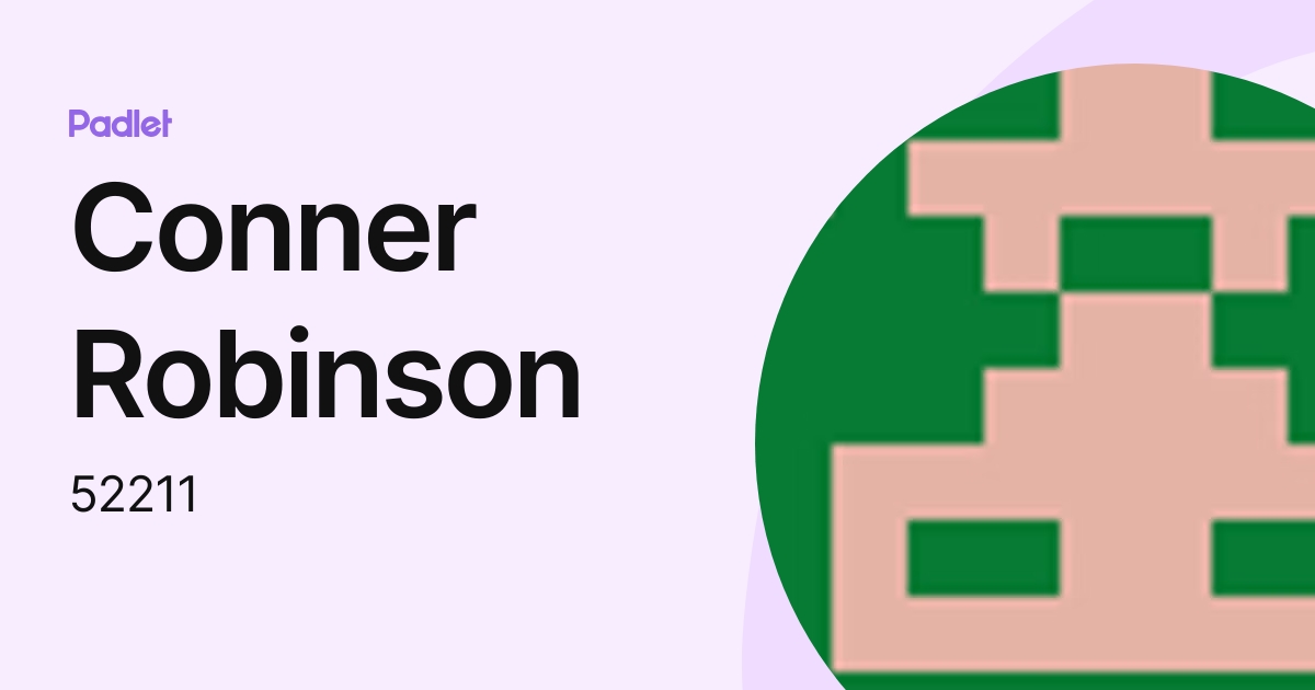 Conner Robinson (52211) profile | Padlet