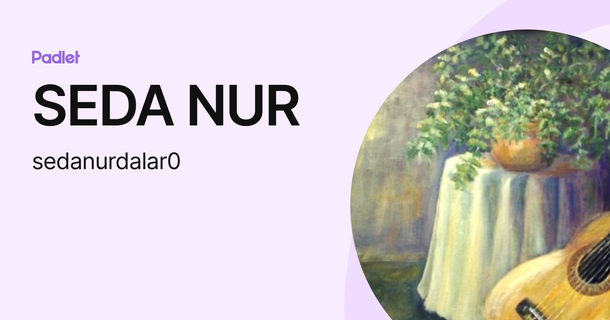 SEDA NUR (sedanurdalar0) profile | Padlet