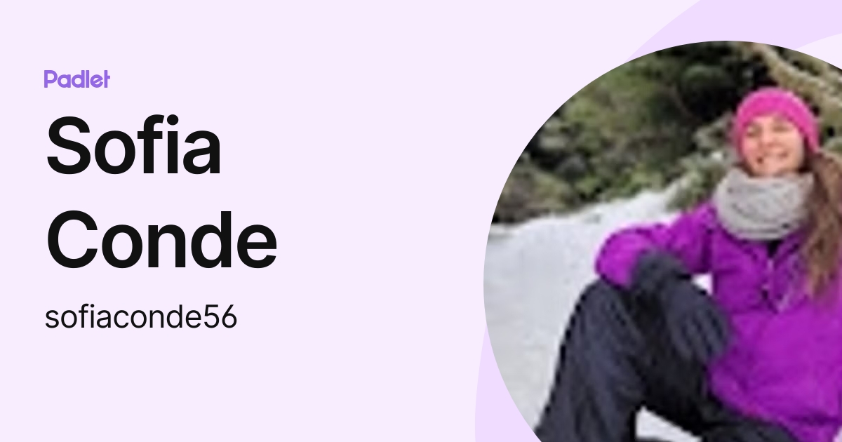 Sofia Conde (sofiaconde56) profile | Padlet