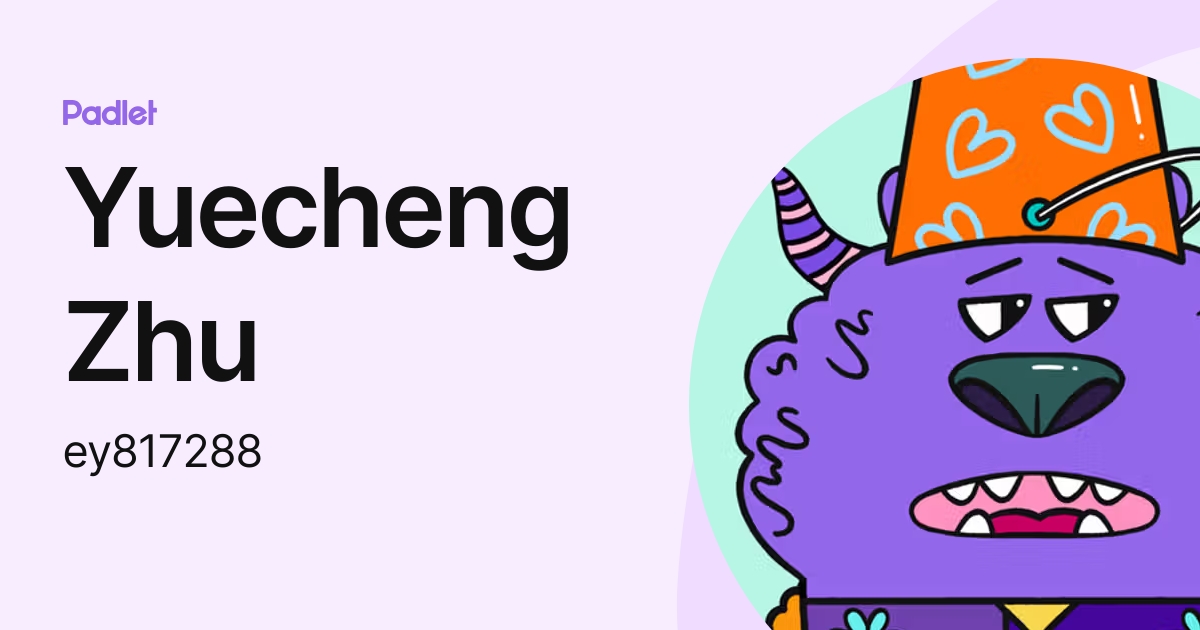 Yue Zhao (ey817288) profile | Padlet