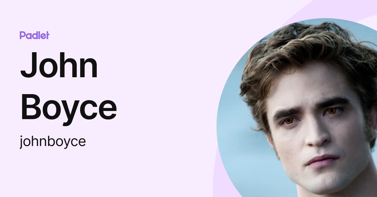 John Boyce (johnboyce) profile | Padlet