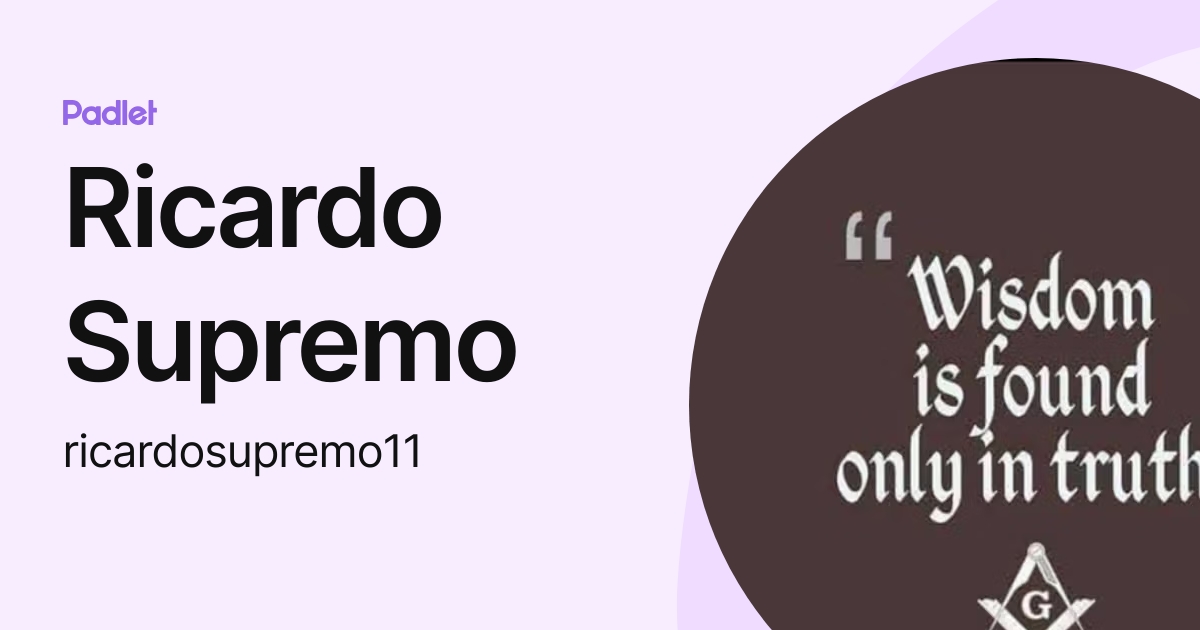 Ricardo Supremo (ricardosupremo11) profile | Padlet