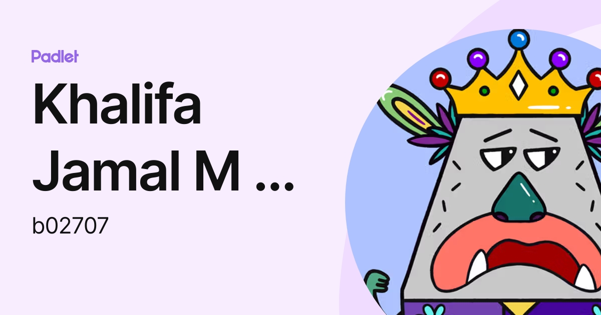 Khalifa Jamal M A Alyafei (b02707) profile | Padlet