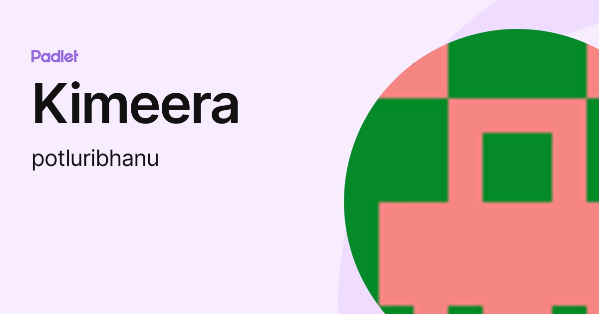 Kimeera (potluribhanu) profile | Padlet