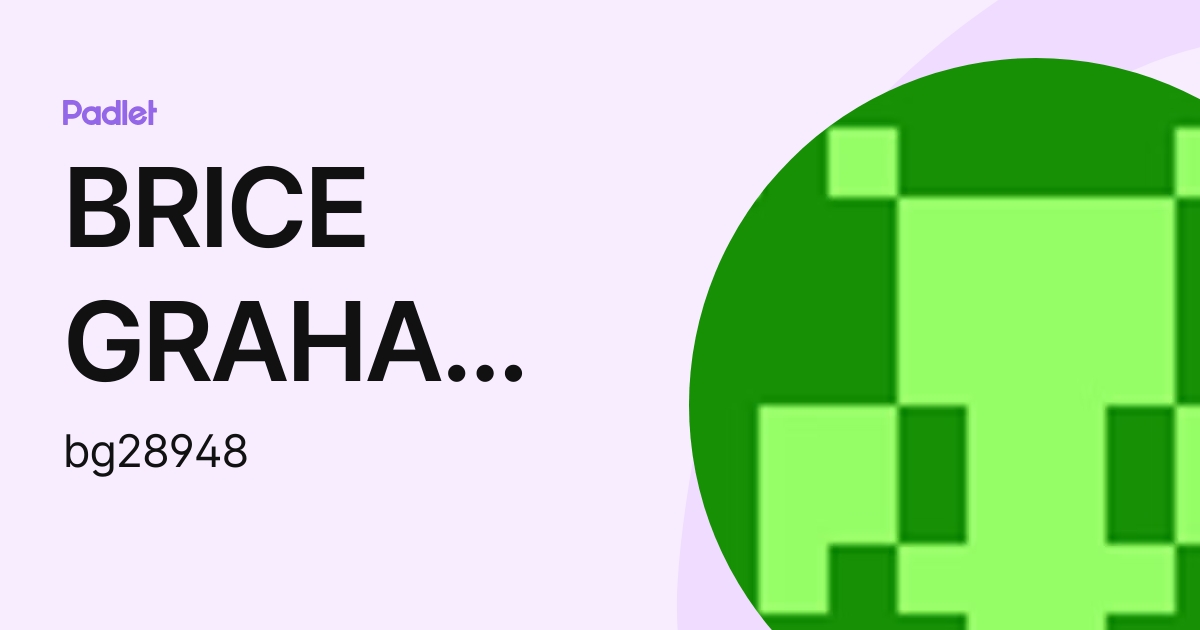 BRICE GRAHAM HENDRICKSON (bg28948) profile | Padlet