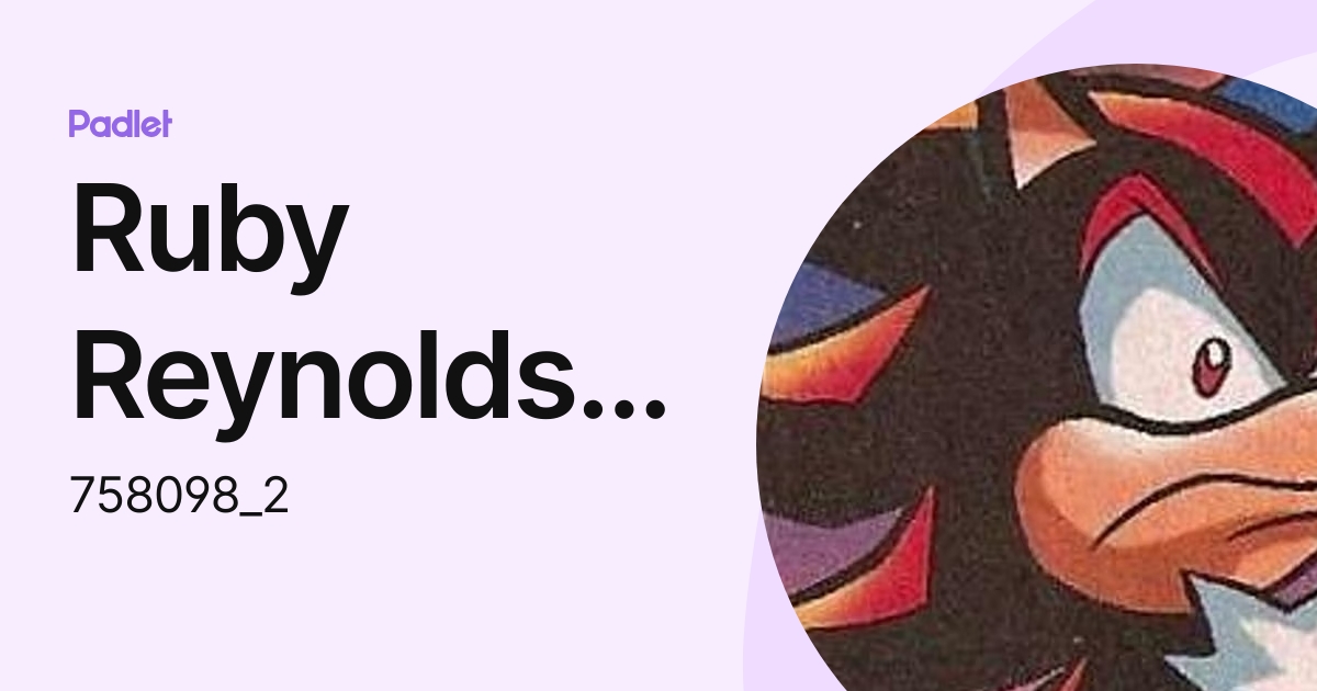 Ruby Reynolds 758098 (758098_2) profile | Padlet