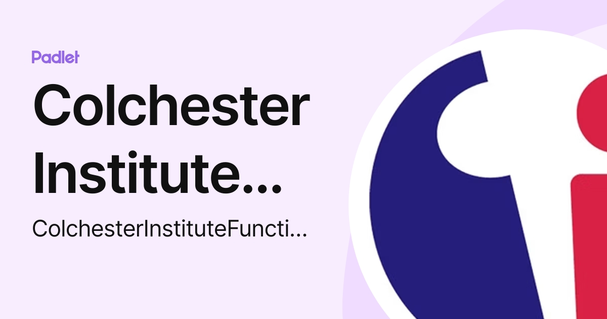 Colchester Institute Functional Skills ...