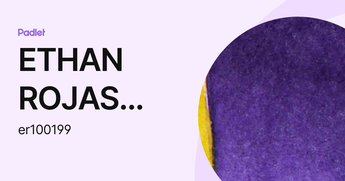 ETHAN ROJAS ALVARADO (er100199) profile | Padlet
