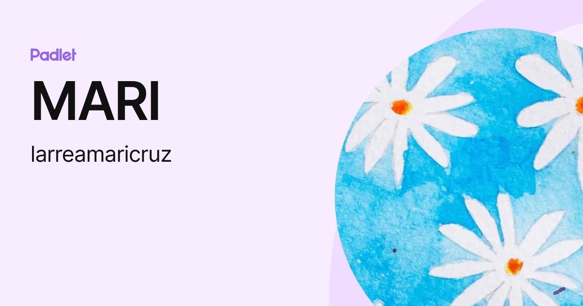 MARI (larreamaricruz) profile | Padlet