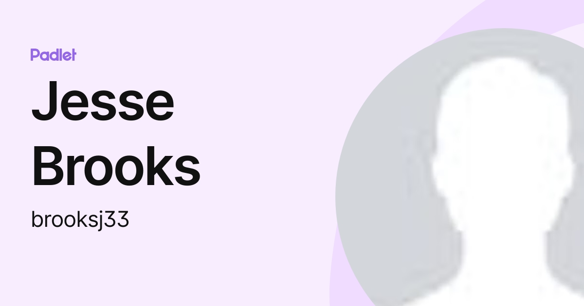 Jesse Brooks (brooksj33) profile | Padlet