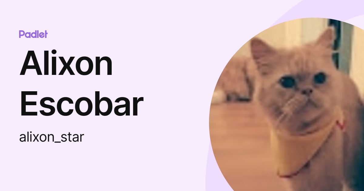 Alixon Escobar (alixon_star) profile | Padlet