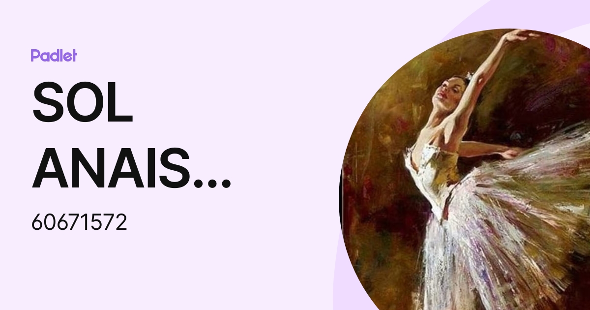 SOL ANAIS LEGUIZAMÓN NOTAROBERTO (60671572) profile | Padlet