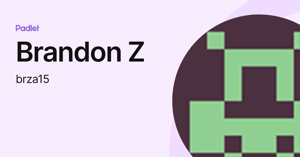 Brandon Z (brza15) profile | Padlet