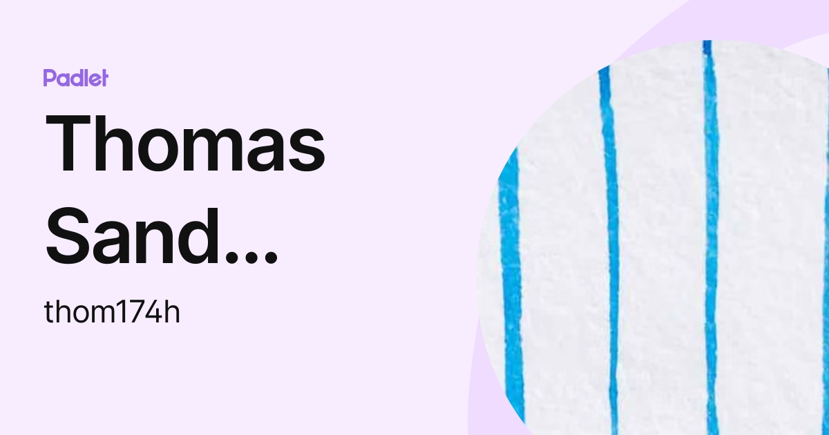 Thomas Sand Kristensen (thom174h) profile | Padlet