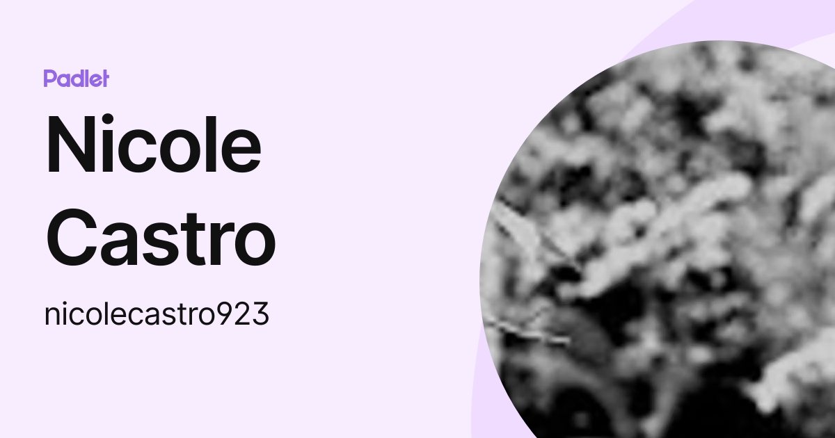 Nicole Castro (nicolecastro923) profile | Padlet